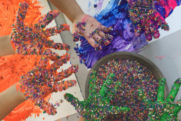 Finger Paint Color Mixing Activity - Friends Art Lab