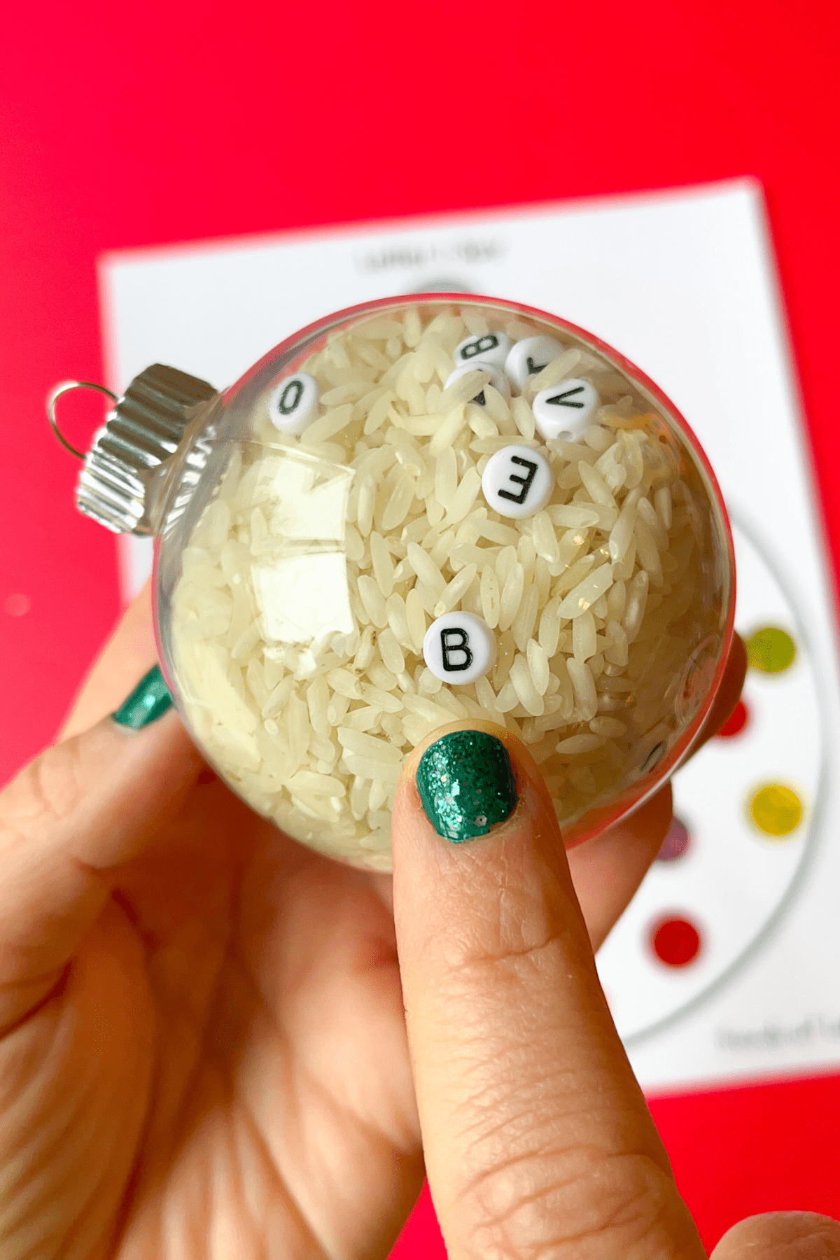 Ornament Letter Search with Free Printable - Friends Art Lab
