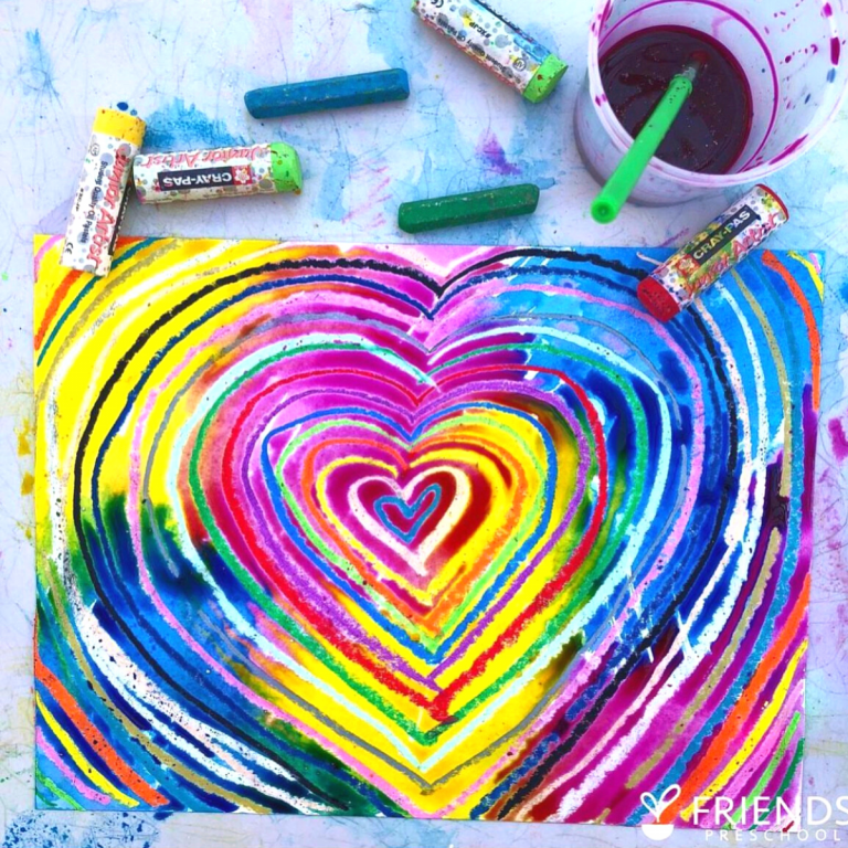 Concentric Heart Art Drawing Activity - Friends Art Lab