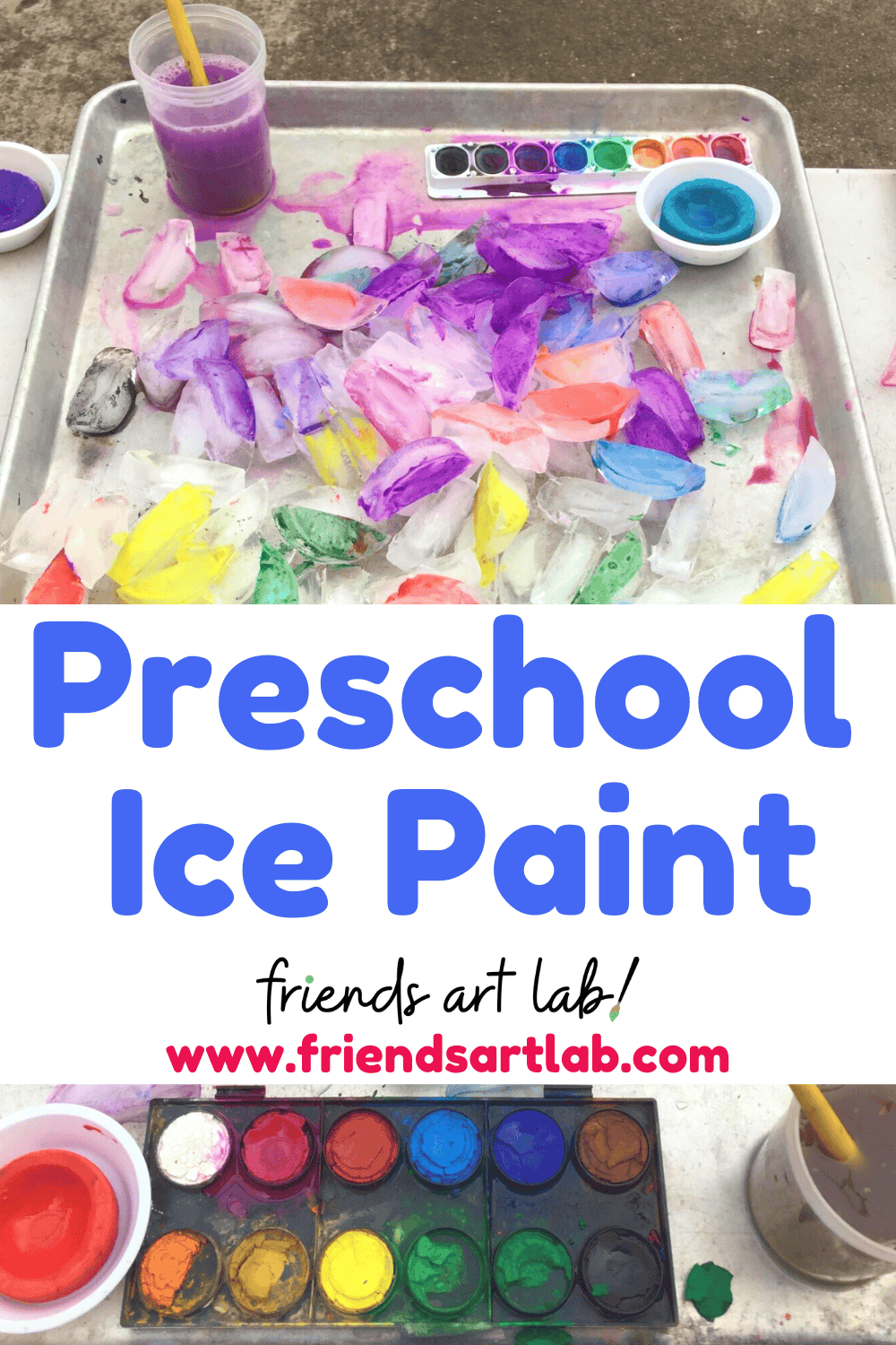Painting on Ice Cubes - Friends Art Lab