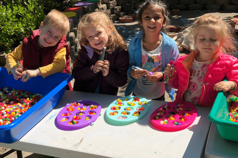 Jelly Bean Sensory Table Easter Activity - Friends Art Lab