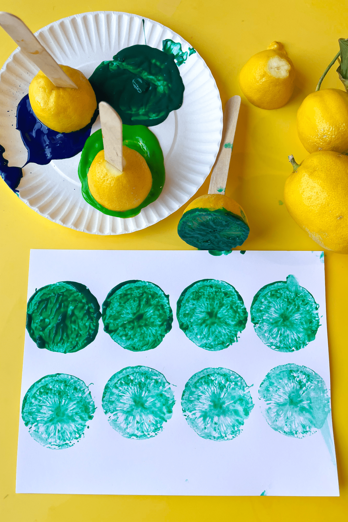 Lemon Stamp Art - Friends Art Lab