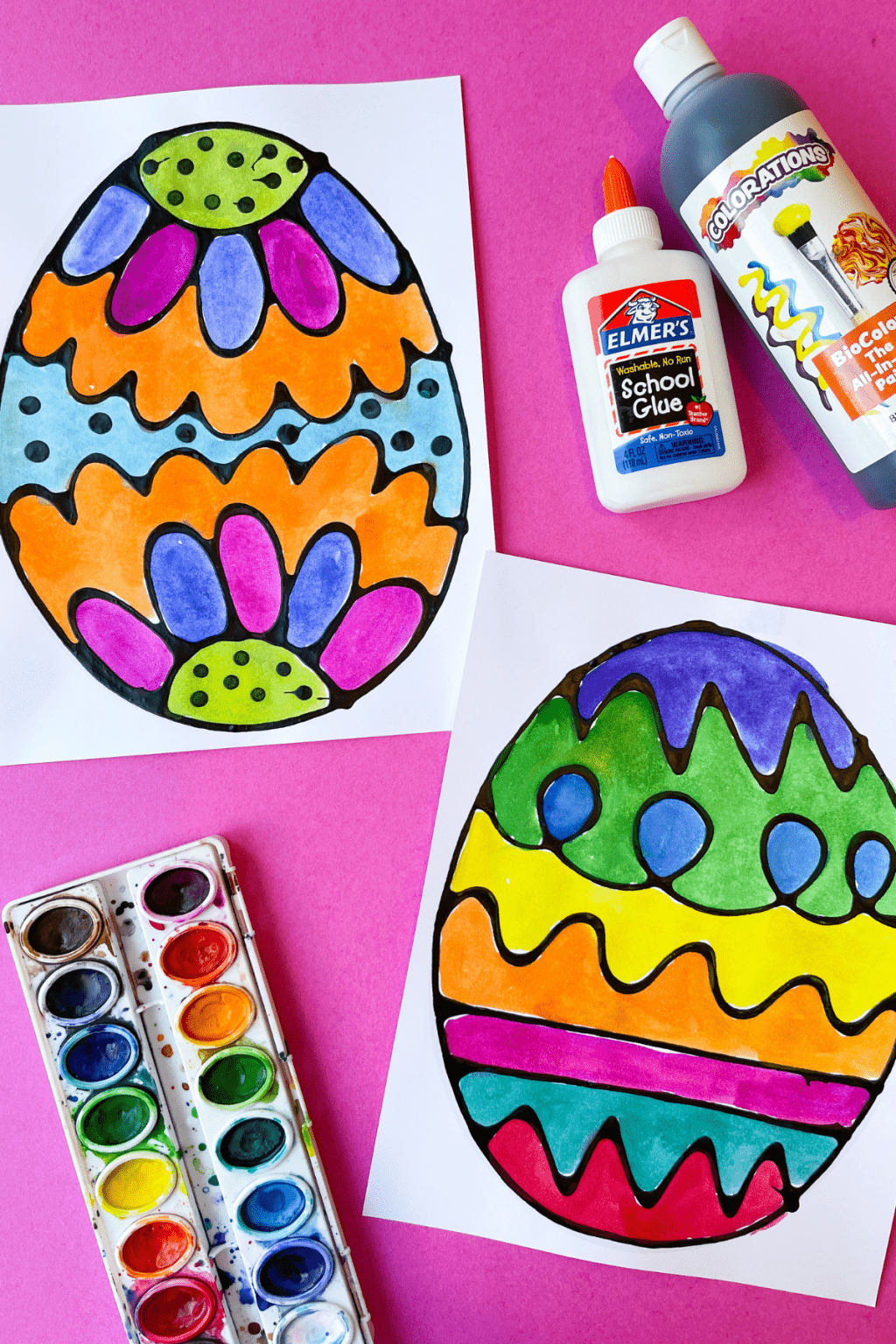 Black Glue Eggs - Easter Art Project for Kids - Friends Art Lab