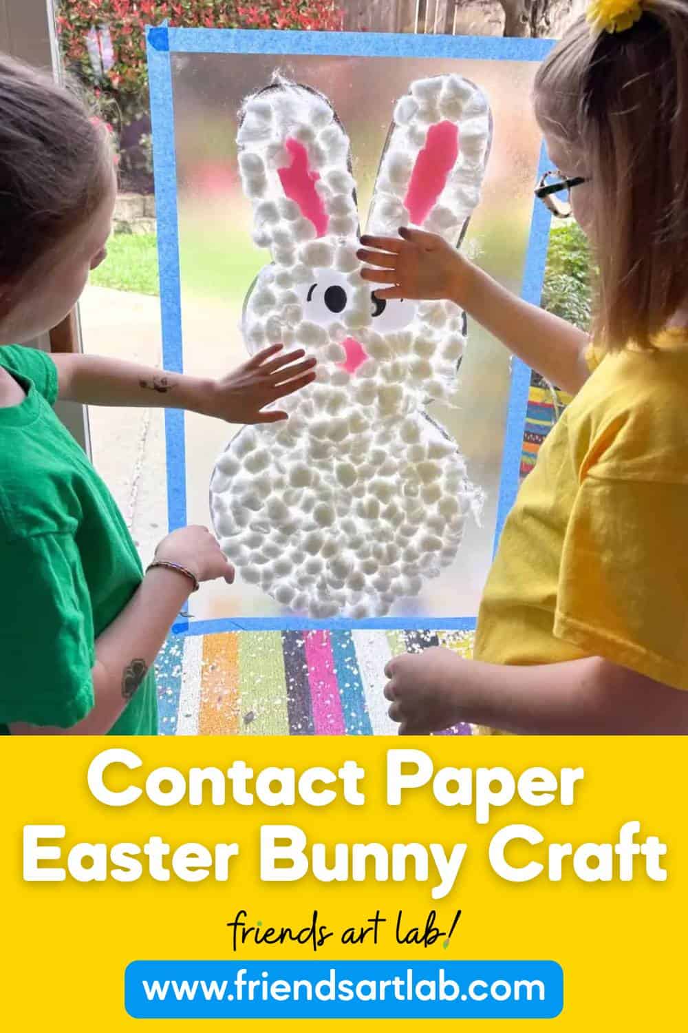 Fuzzy Easter Bunny Craft with Cotton Balls - Friends Art Lab