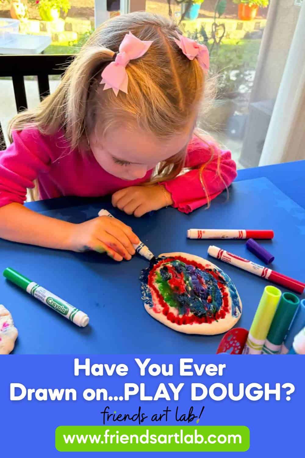 Drawing on Play Dough Sensory Activity - Friends Art Lab