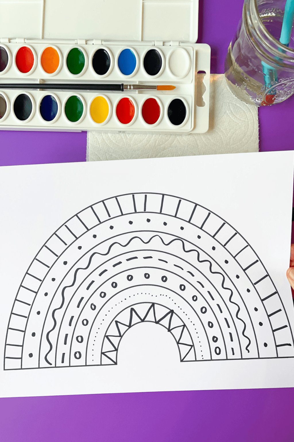 Rainbow Drawing Activity for Exploring Lines - FREE Printable - Friends ...