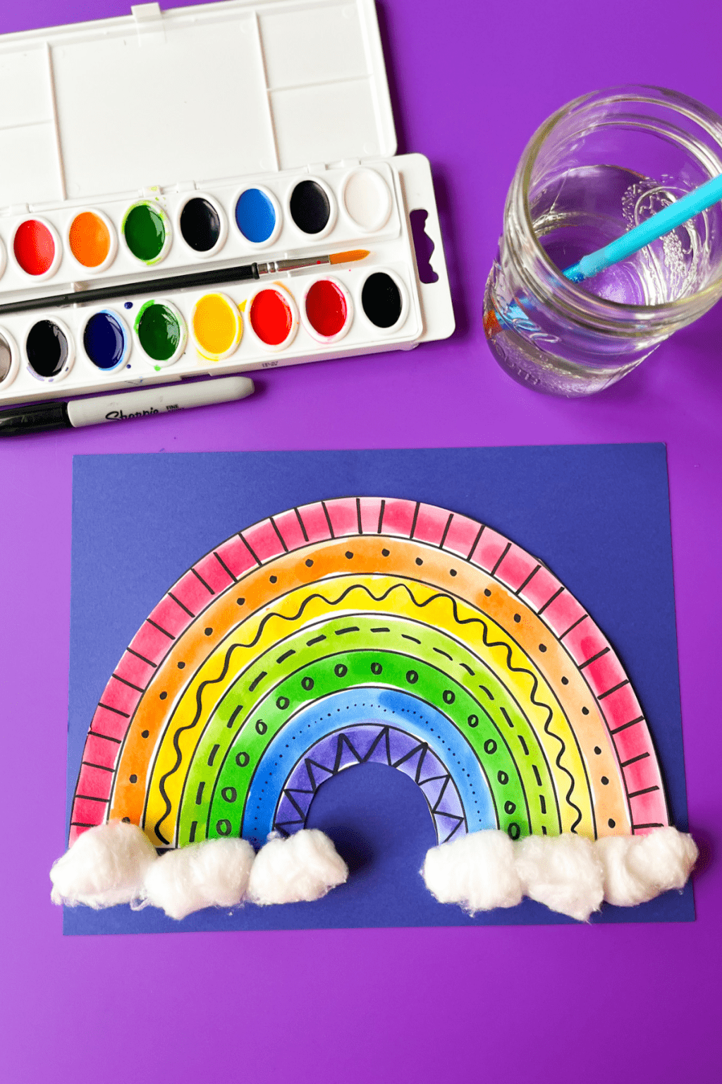 Rainbow Drawing Activity for Exploring Lines - FREE Printable - Friends ...