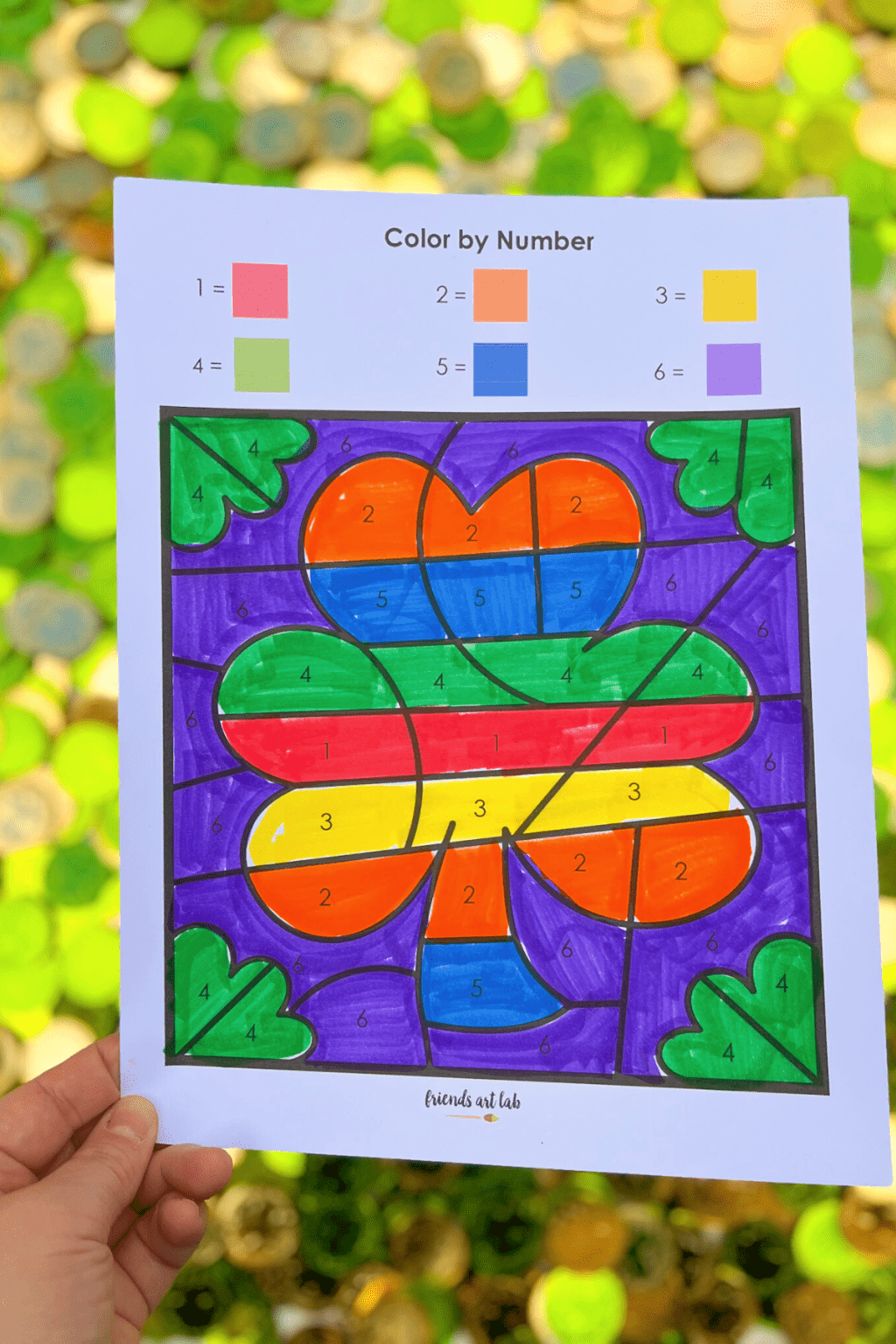 St. Patrick’s Day Color by Code – FREE Printables - Friends Art Lab