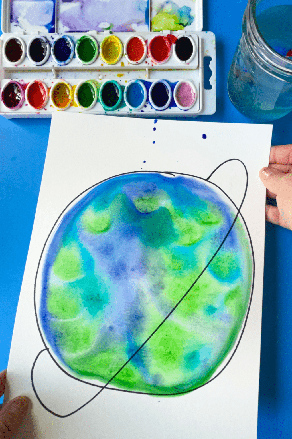 Wet-on-Wet Watercolor Planets - Friends Art Lab
