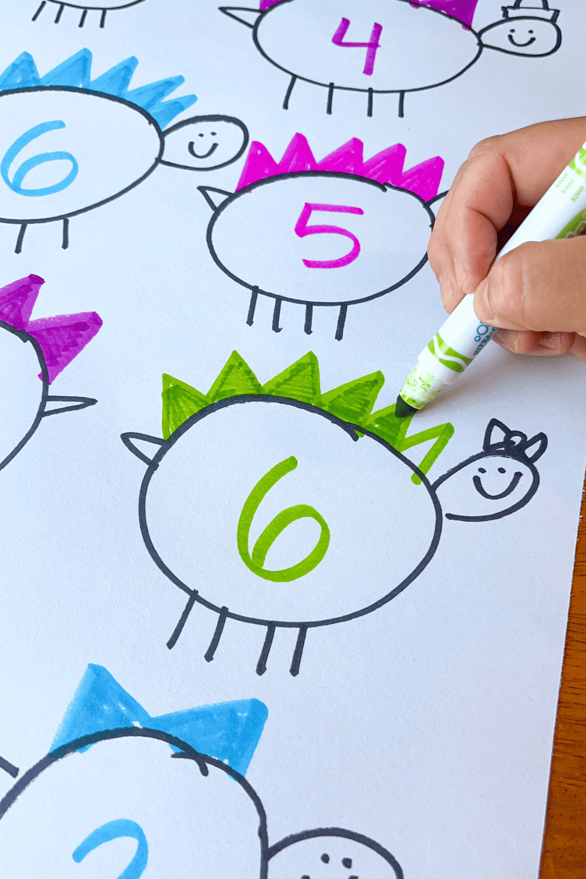 Dinosaur Preschool Math Activity - Subitizing Game - Friends Art Lab
