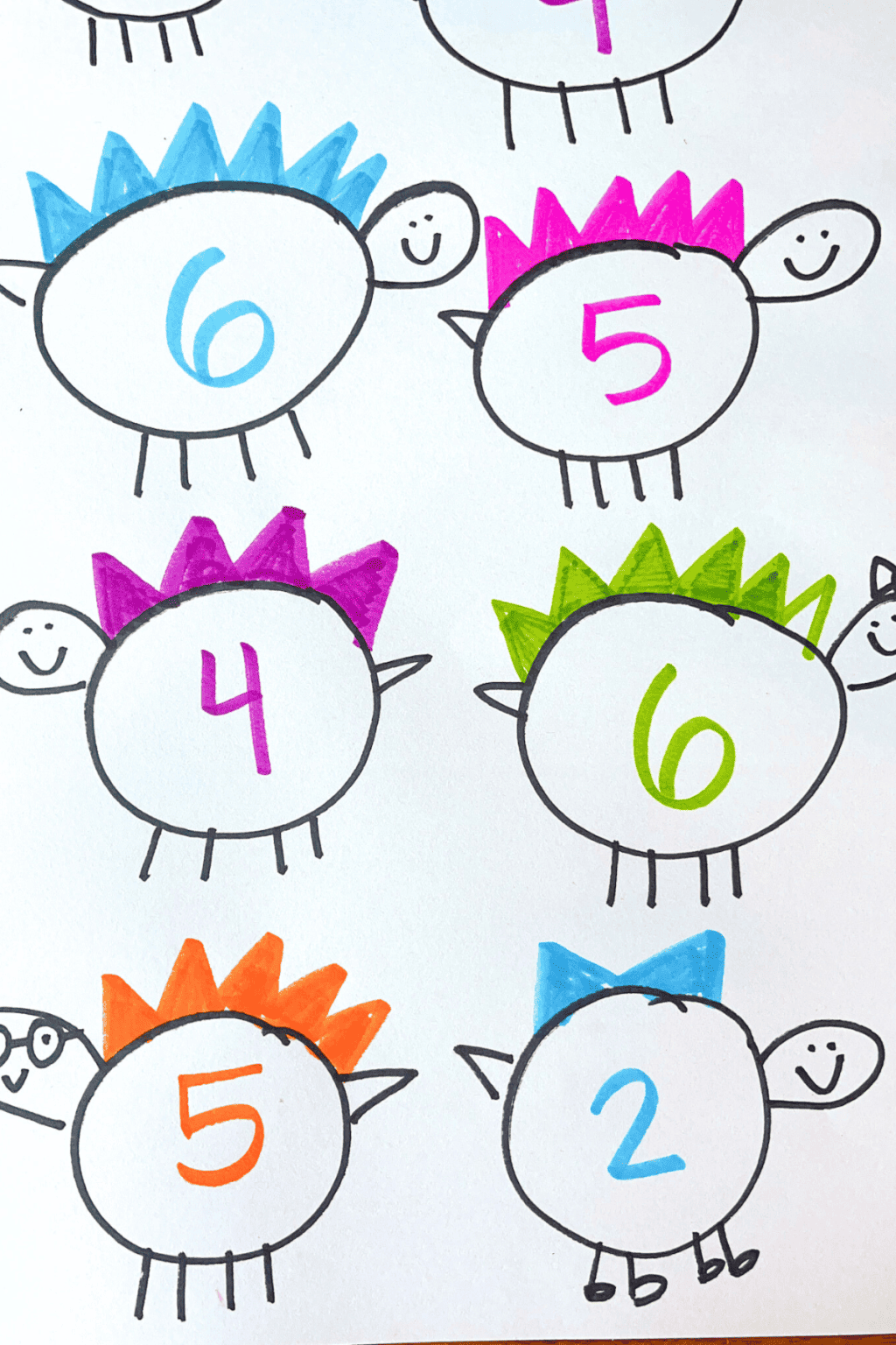 Dinosaur Preschool Math Activity - Subitizing Game - Friends Art Lab