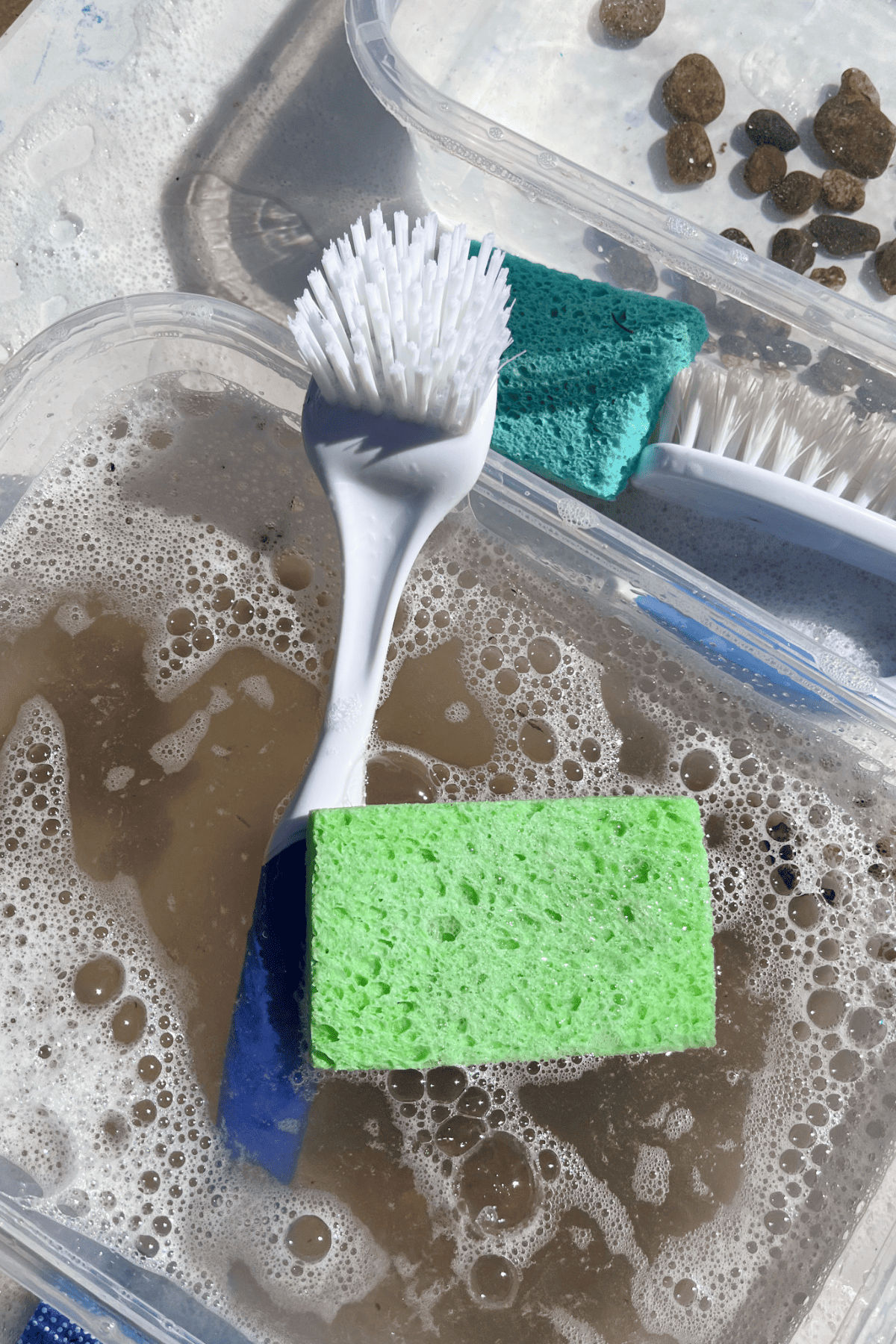 Wash the Rocks - Water Table Activity - Friends Art Lab