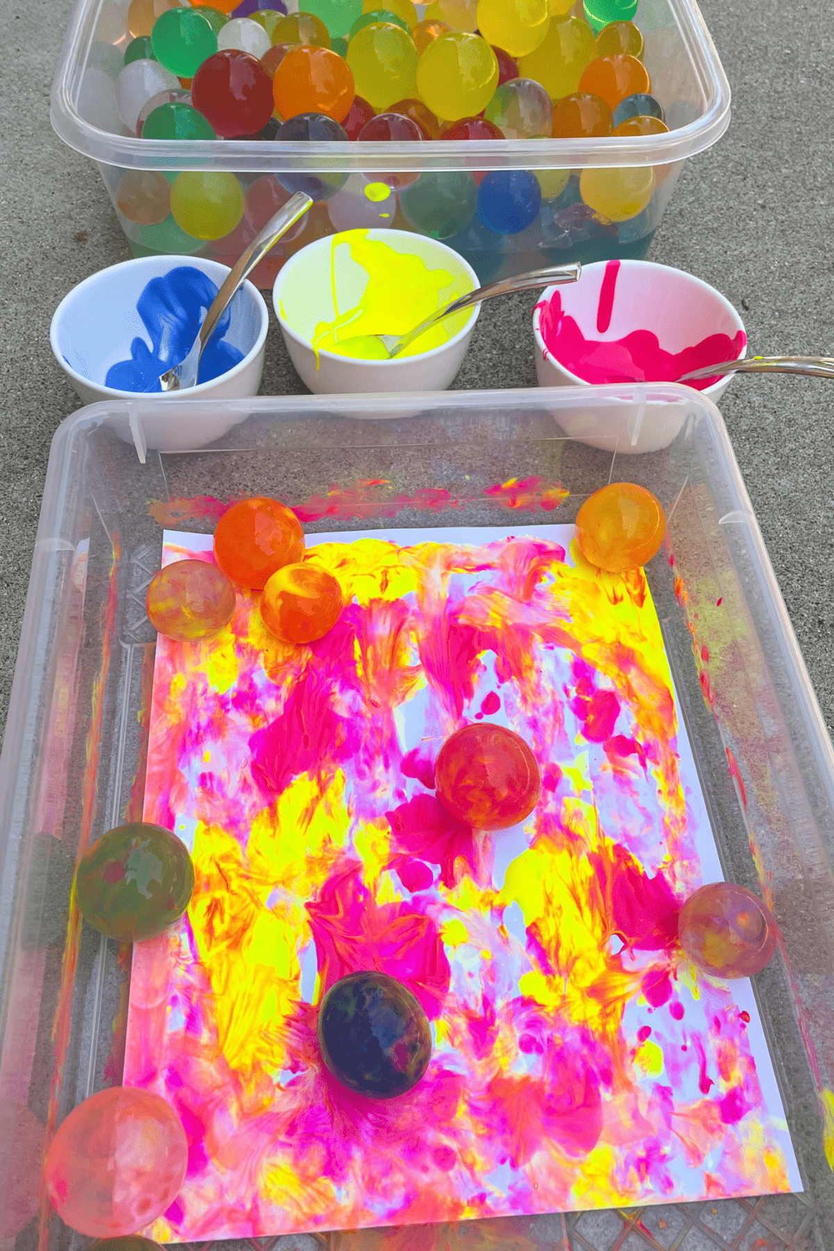 Giant Water Bead Painting – Easy Process Art - Friends Art Lab