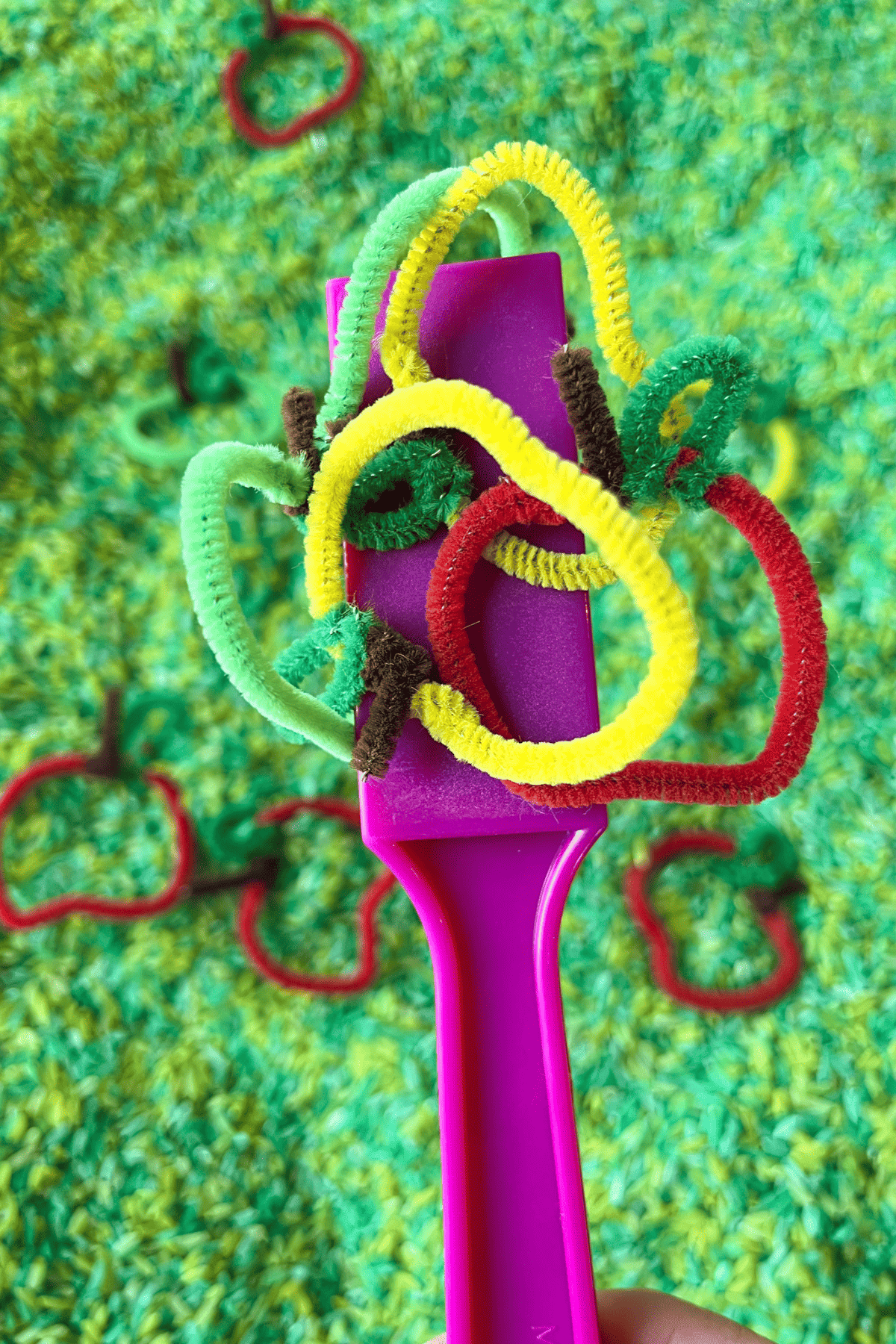 Magnetic Apple Sensory Bin Activity - Friends Art Lab