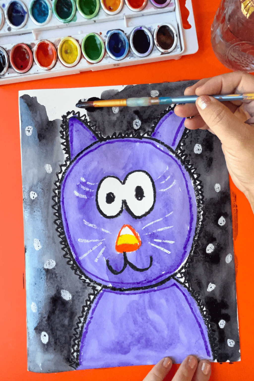 Halloween Directed Draw: Not-So-Spooky Cat - Friends Art Lab