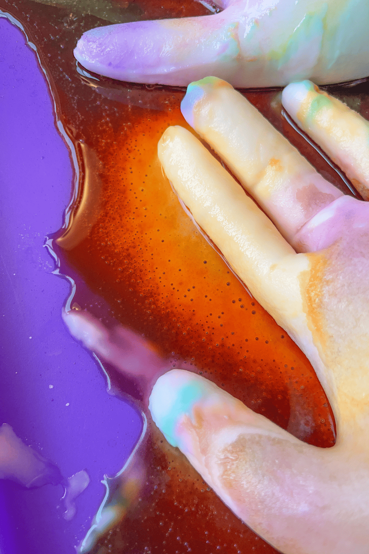 Frozen Halloween Hands Science Experiment for Kids - Friends Art Lab