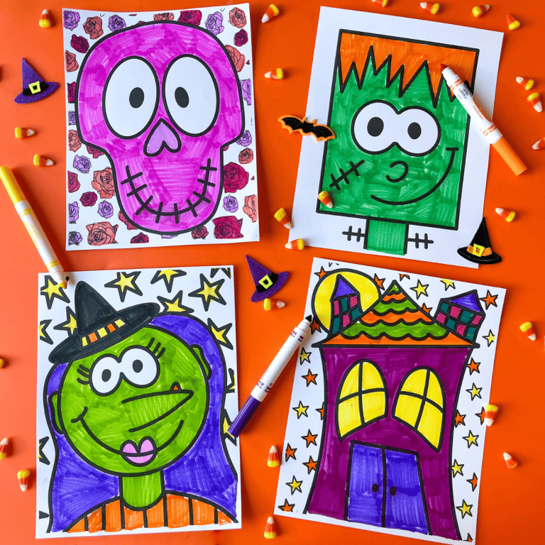 Frankenstein Art for Kids – Easy Halloween Activity - Friends Art Lab