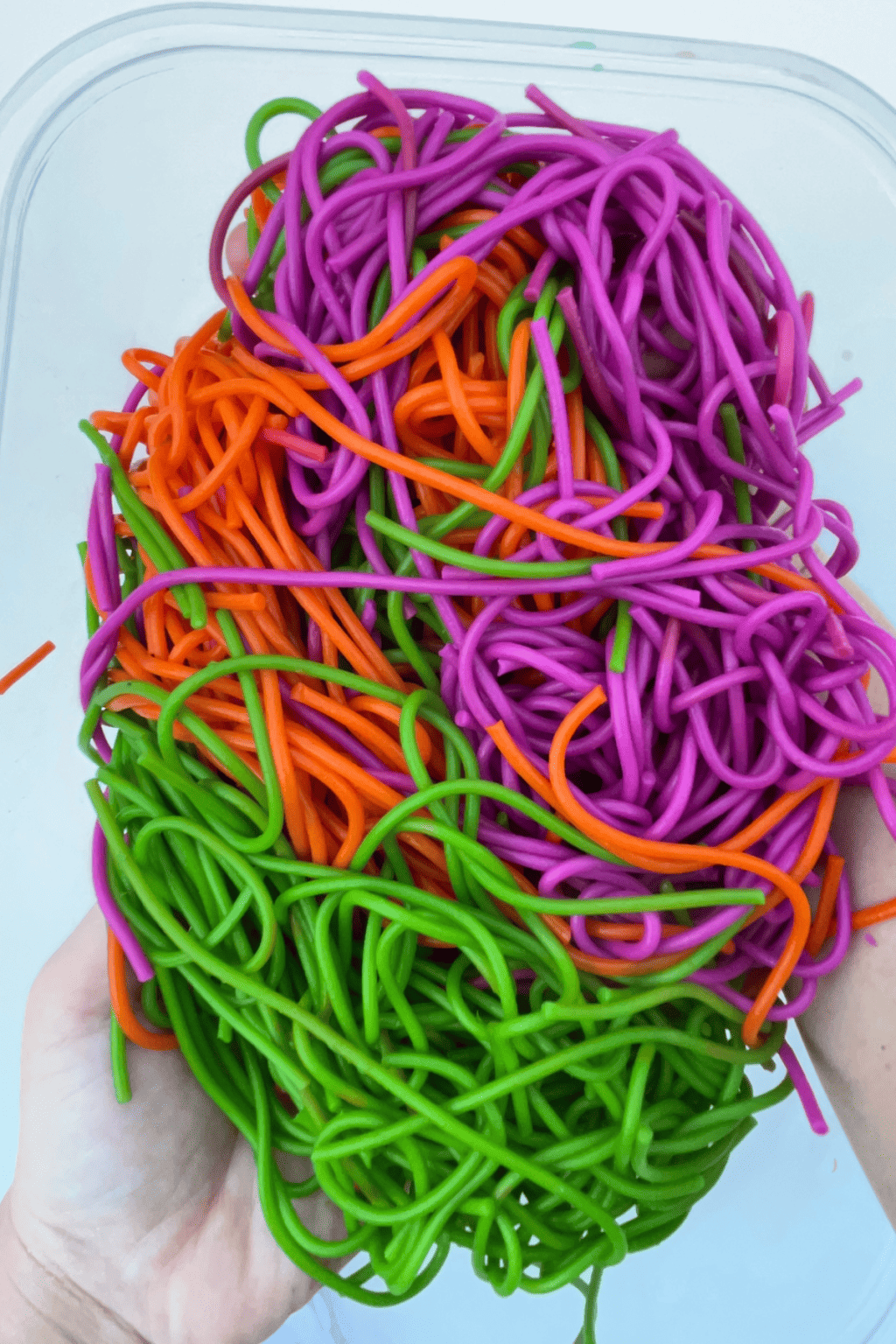 Halloween Sensory Spaghetti = Epic Sensory Play - Friends Art Lab