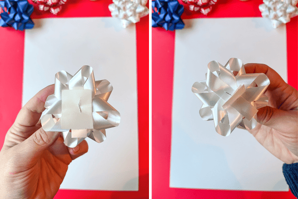 Christmas Bow Painting Process Art Project - Friends Art Lab