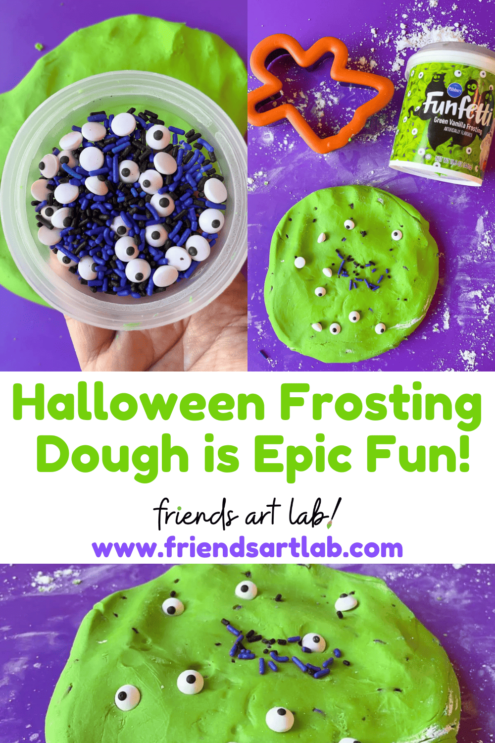 Halloween Frosting Dough Sensory Activity - Friends Art Lab