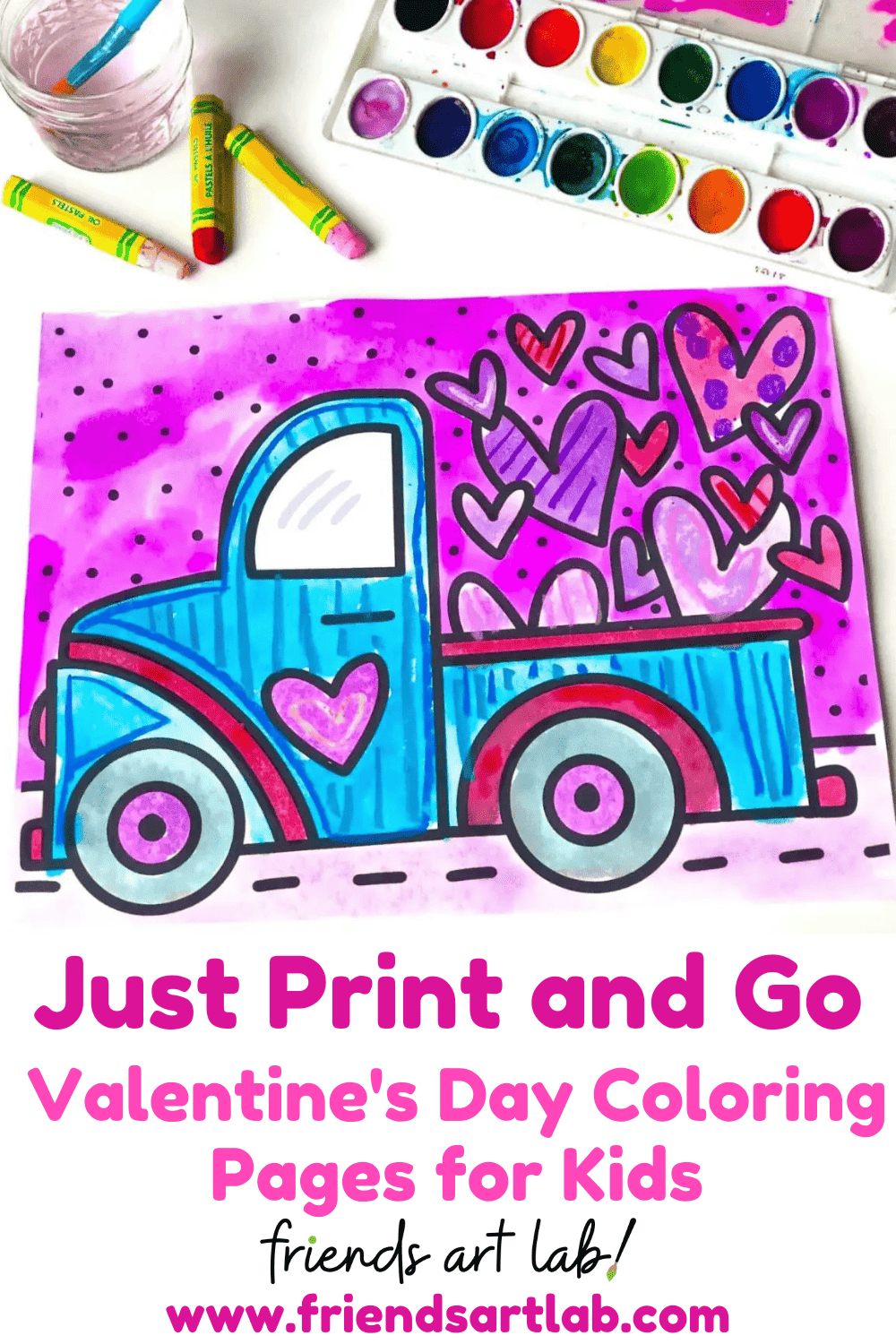Valentine's Day Coloring Pages - Friends Art Lab