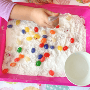 Bubbling Easter Jelly Bean Science Experiment - Friends Art Lab