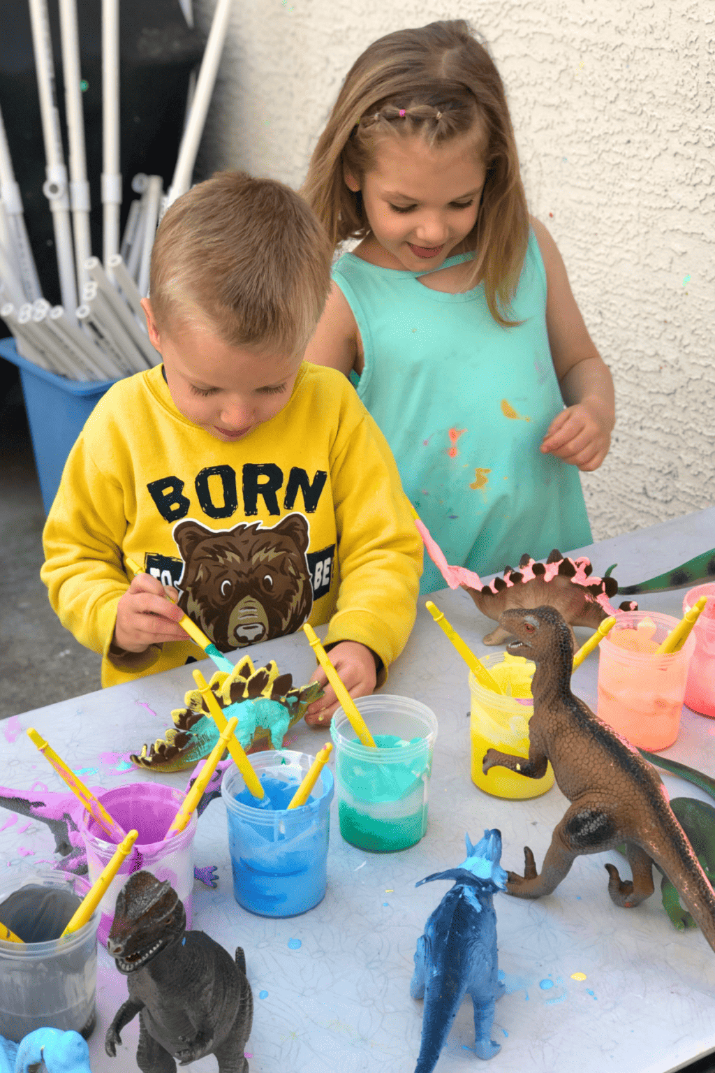 Paint the Dinosaur Toys Art & Sensory Activity - Friends Art Lab