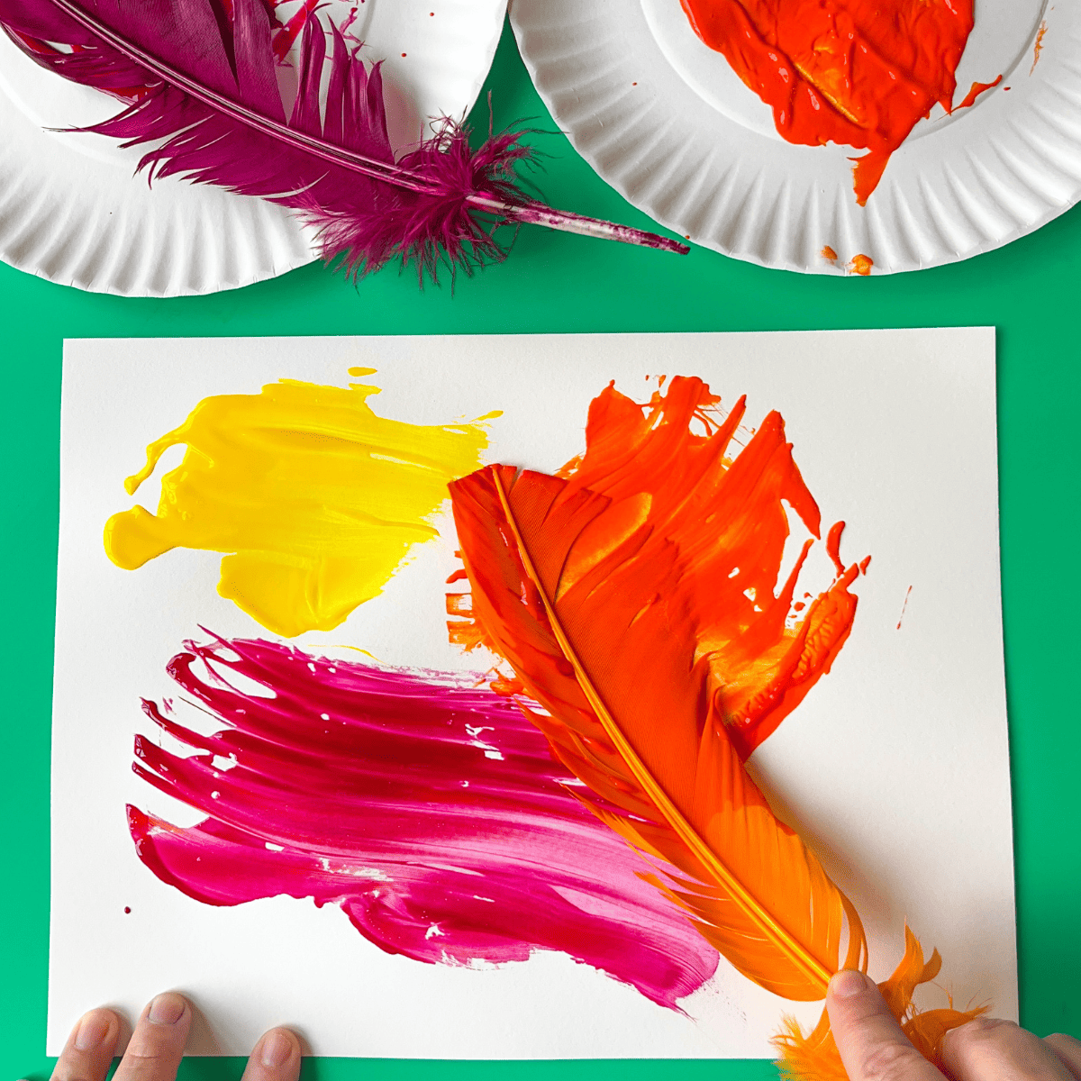 Painting With Feathers Art Activity Friends Art Lab Painting With Feathers Art Activity Friends Art Lab