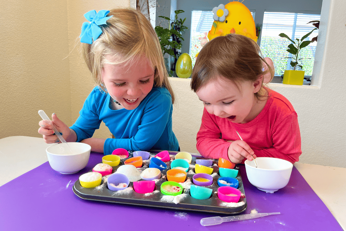 Plastic Easter Egg Science Experiment - Friends Art Lab
