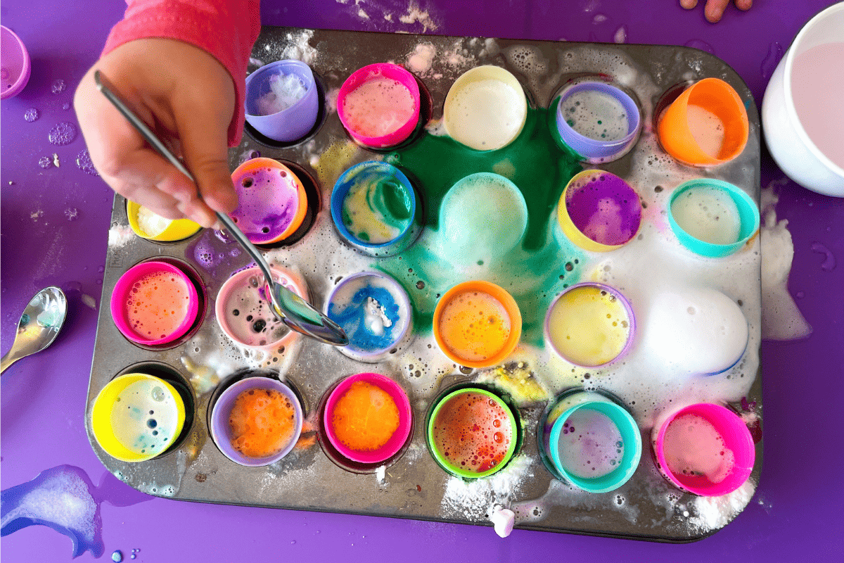 Plastic Easter Egg Science Experiment - Friends Art Lab