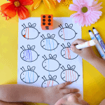 Preschool Bee Math Activity - FREE Printable - Friends Art Lab