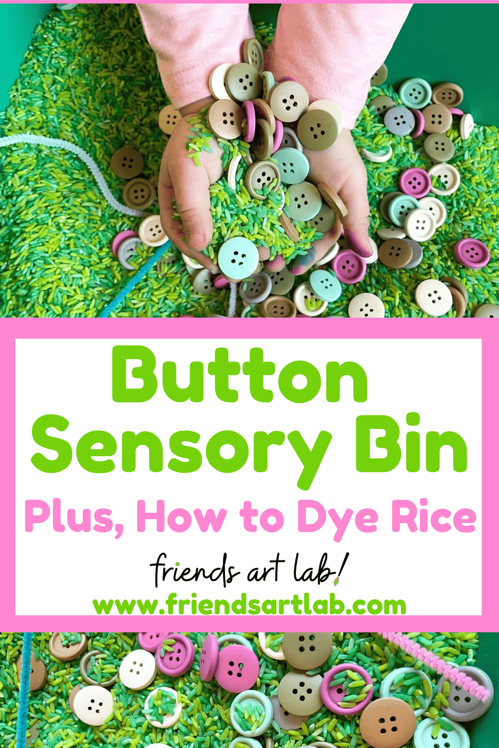 Button Sensory Bin - Friends Art Lab