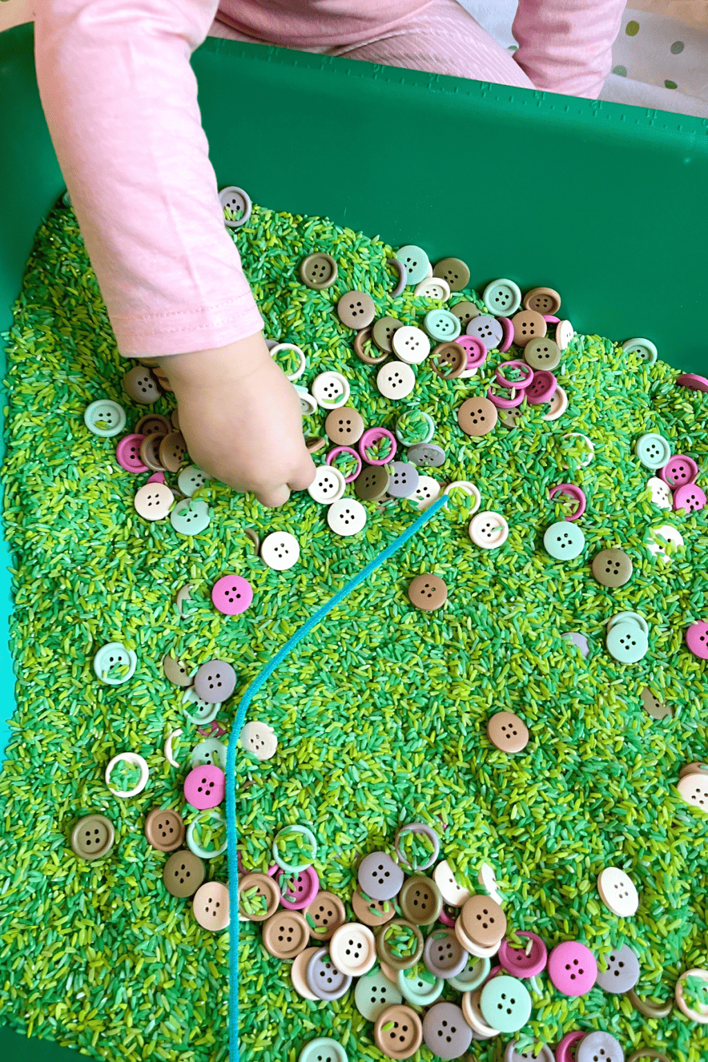 Button Sensory Bin - Friends Art Lab