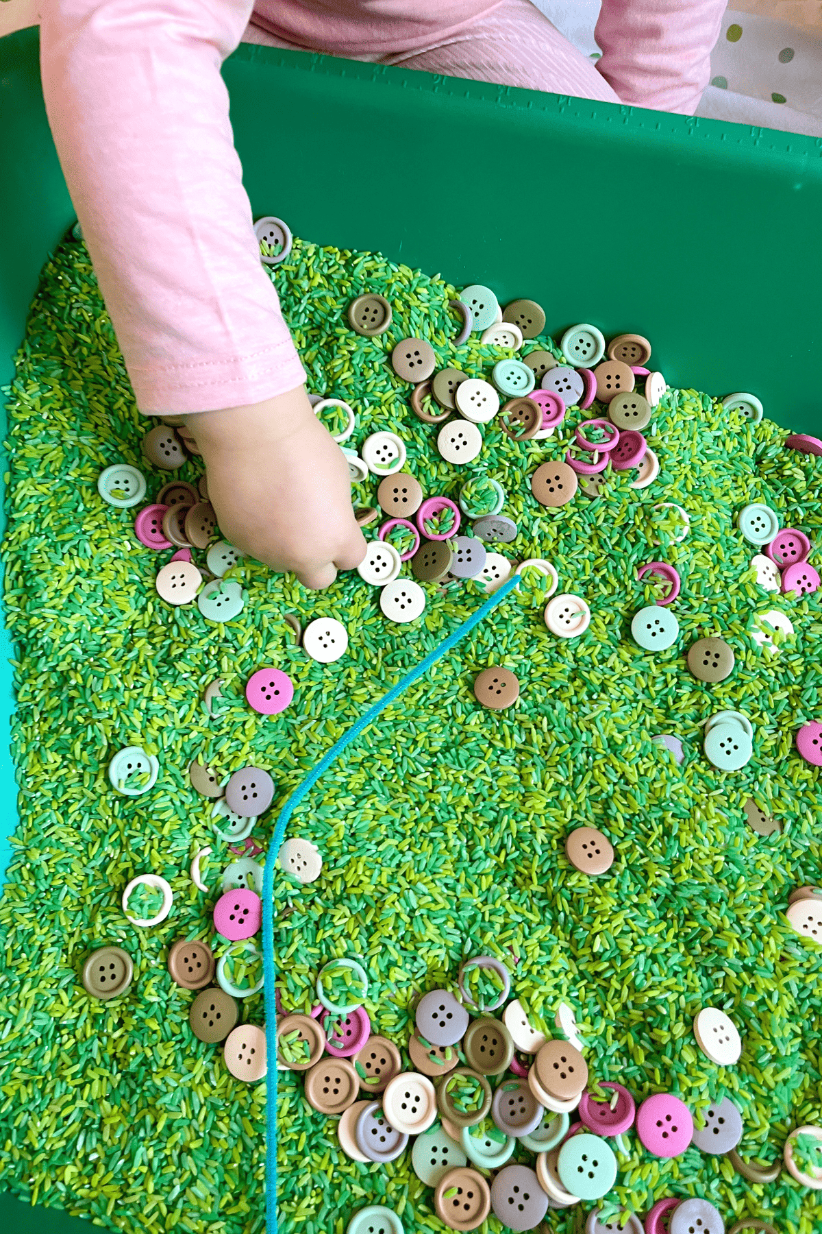 Button Sensory Bin - Friends Art Lab