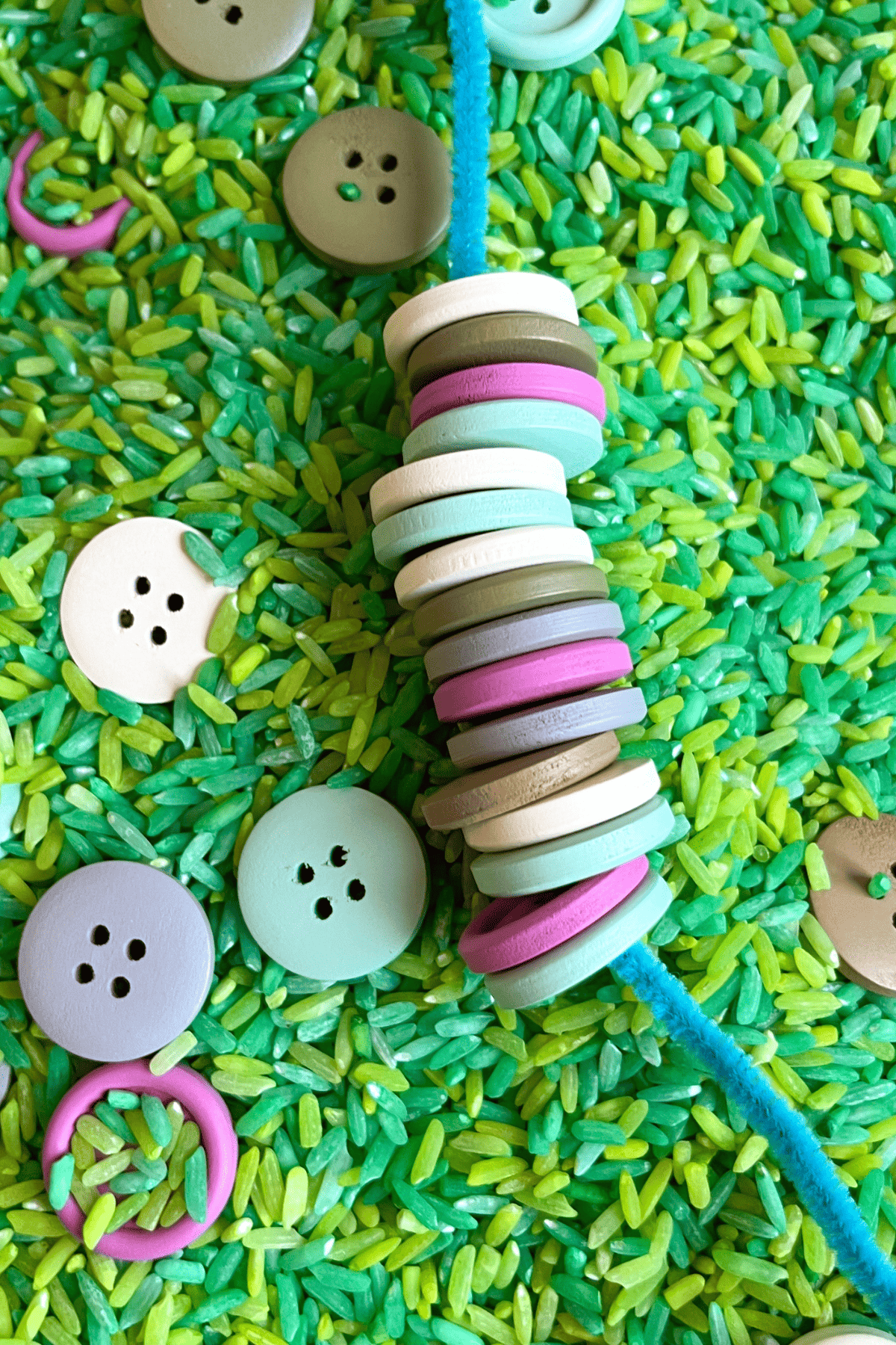 Button Sensory Bin - Friends Art Lab