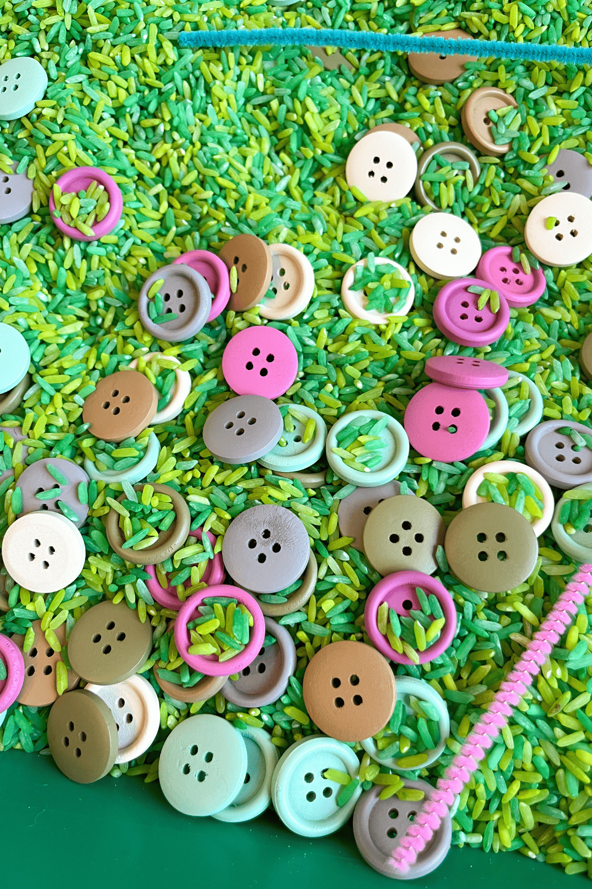 Button Sensory Bin - Friends Art Lab