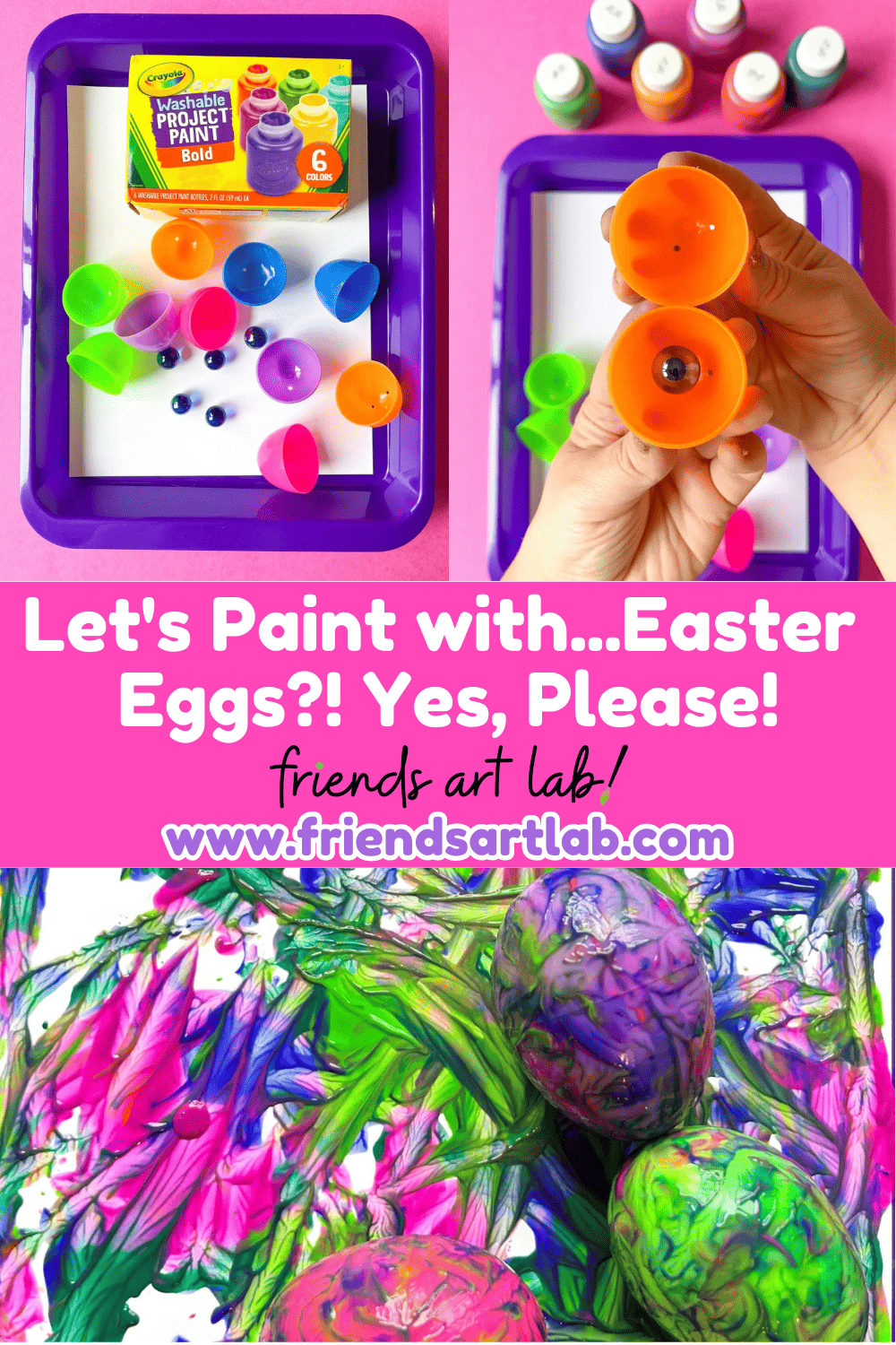 Easter Egg Marble Painting Art - Friends Art Lab