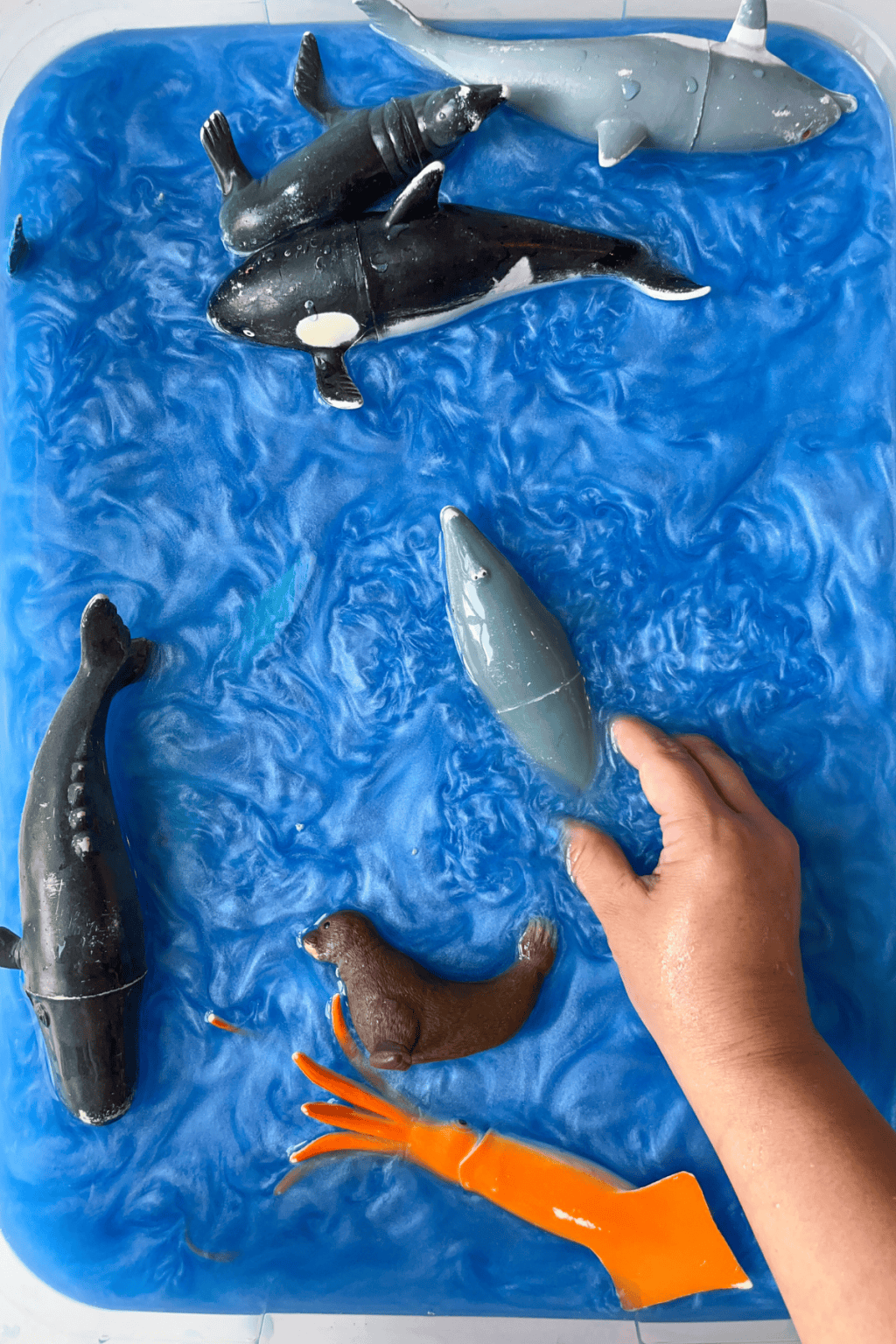 Ocean Sensory Bin - Friends Art Lab