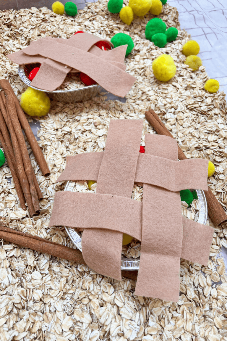 Apple Pie Sensory Bin Fall Activity - Friends Art Lab