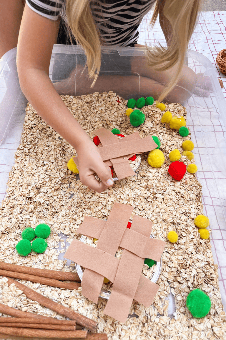 Apple Pie Sensory Bin Fall Activity - Friends Art Lab