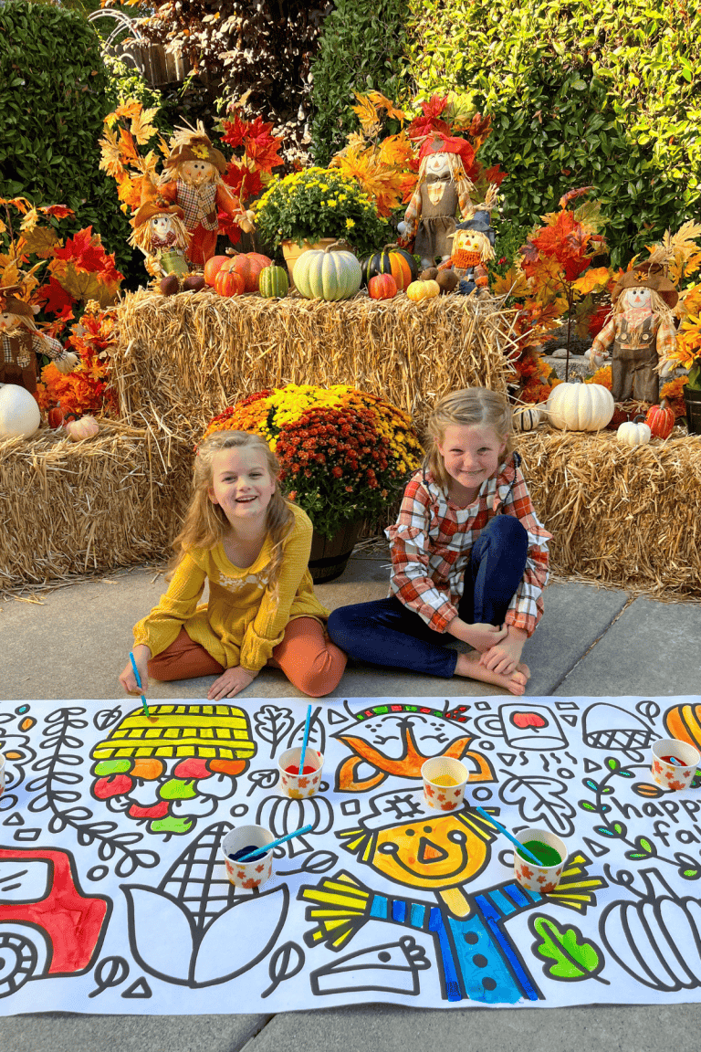 Fall Giant Coloring Poster Fall Activity for Kids - Friends Art Lab