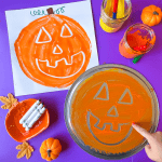 Jack-o-Lantern Halloween Printmaking for Kids - Friends Art Lab