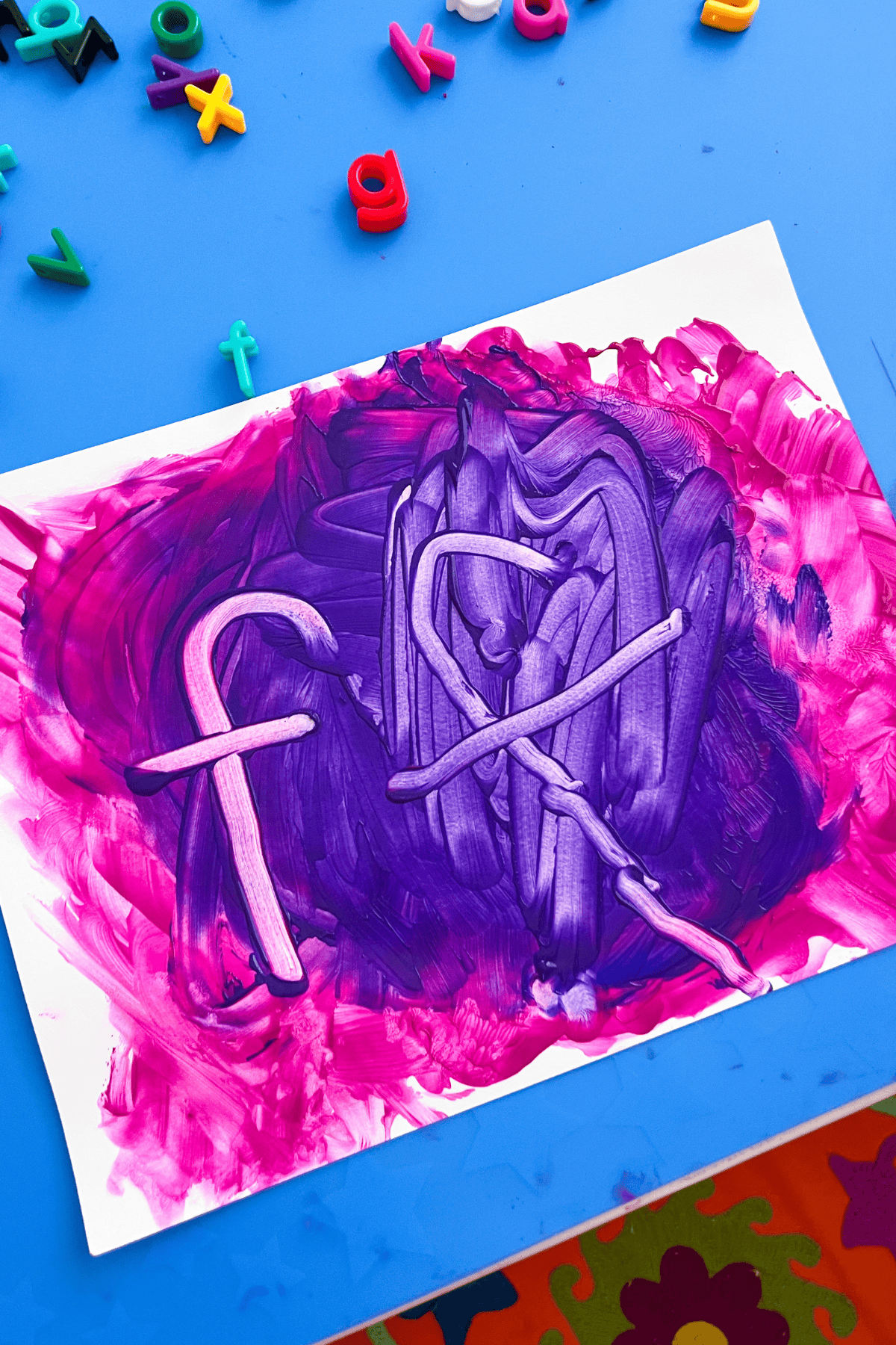 Finger Painting Letters Activity - Friends Art Lab