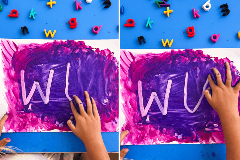 Finger Painting Letters Activity - Friends Art Lab