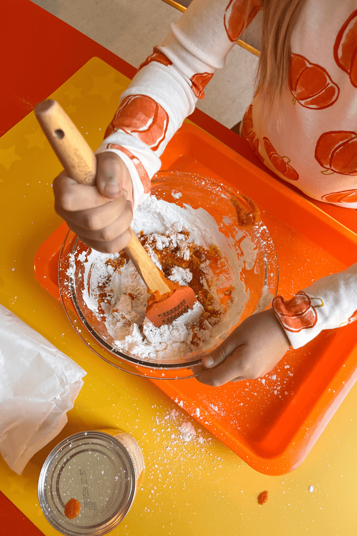 2-Ingredient Pumpkin Dough - Fall Activity for Kids - Friends Art Lab