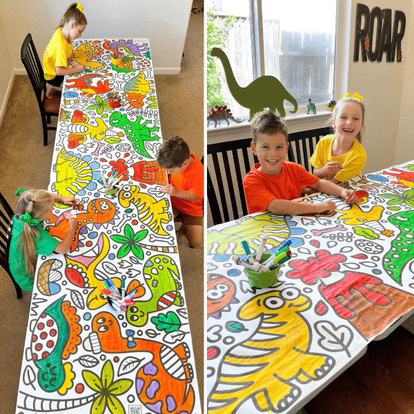Dinosaur Giant Coloring Poster - Friends Art Lab