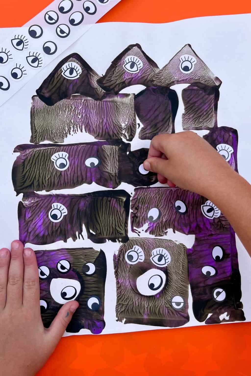Haunted House Art Project - Preschool Halloween Craft - Friends Art Lab