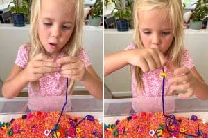 Letter Bead Sensory Bin – Preschool Literacy Activity - Friends Art Lab