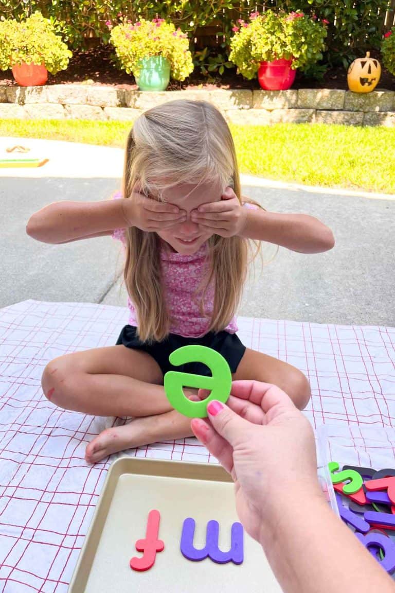 Preschool Letter Memory Game - Friends Art Lab