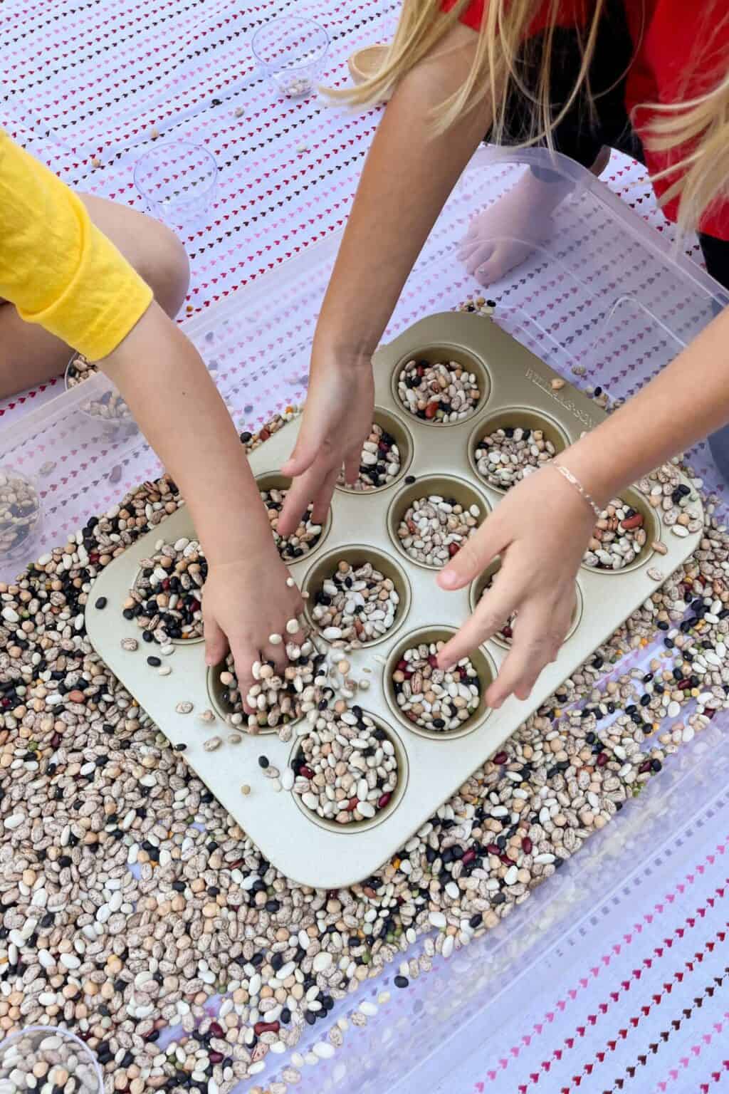 Bean Sensory Bin Preschool Activity - Friends Art Lab
